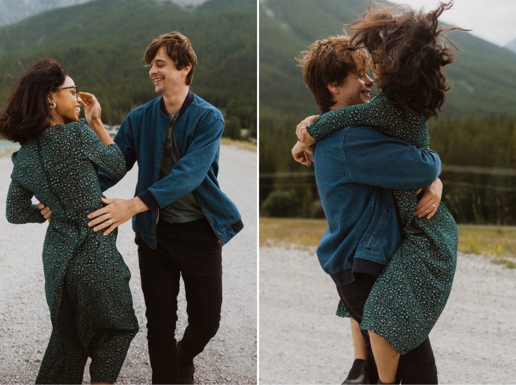 Banff Couple Photographer | Couple Photos at Spray Lakes