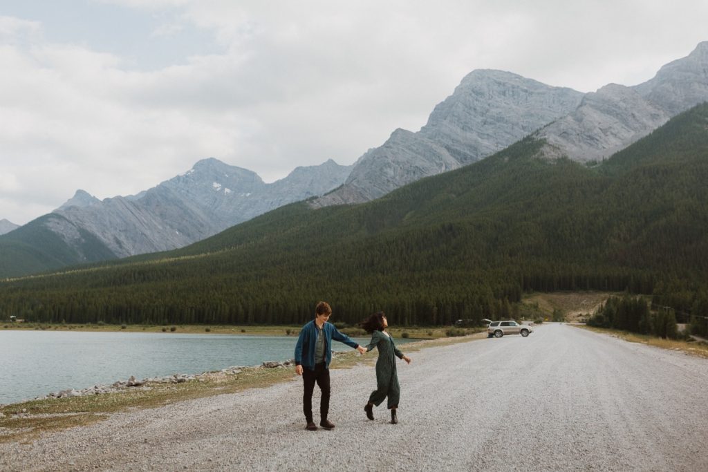Banff Couple Photographer | Couple Photos at Spray Lakes